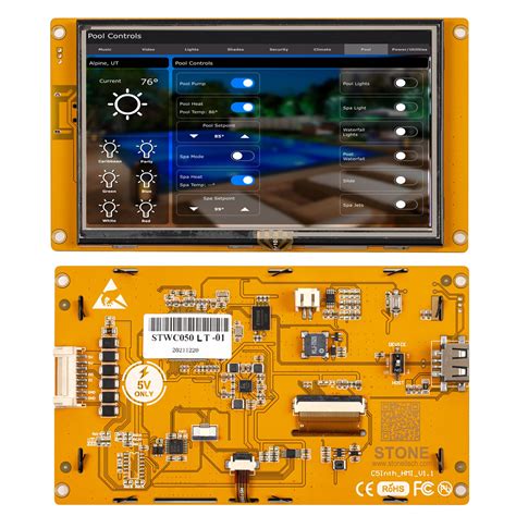 C 시리즈 5 인치 Lcd Hmi 직렬 디스플레이 모듈 장비 제어판 용 프로그램 터치 스크린 포함 Aliexpress