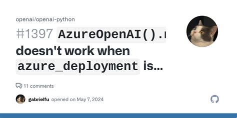 `azureopenaimodellist` Doesnt Work When `azuredeployment` Is