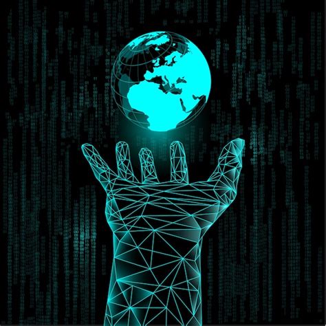 Premium Vector Wireframe Hand