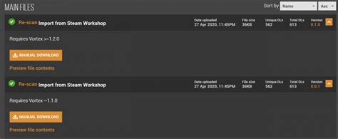Legacy General Packaging Extensions · Nexus Mods Vortex Wiki · Github
