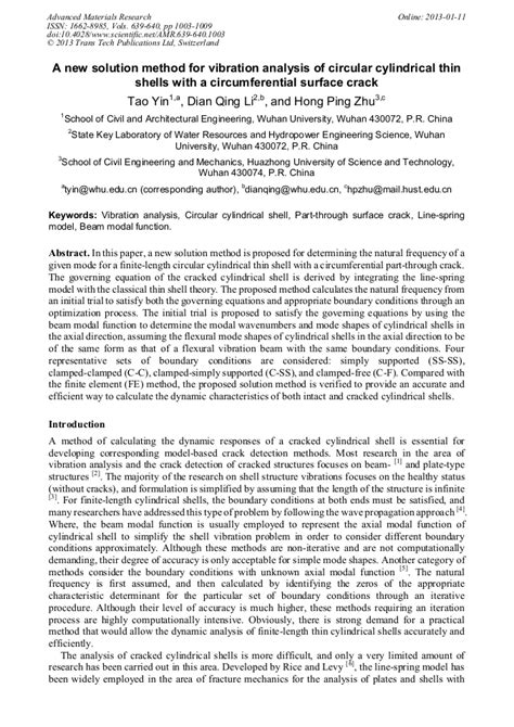 A New Solution Method For Vibration Analysis Of Circular Cylindrical Thin Shells With A