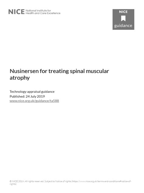 Nusinersen Guidance For Sma Treatment Pdf Human Diseases And Disorders Medical Specialties