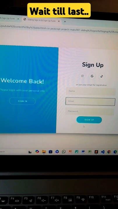 Sliding Form Using Html Css And Javascript Htmlcss Css Html