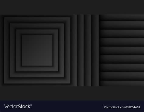 Abstract Black Square Overlap Layer Background Vector Image
