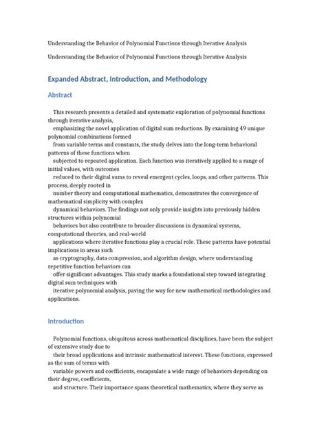 Polynomial Function Analysis Cleaned 2 Pdf Polynomial Function Mathematics