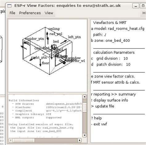 Overview Of Esp R Capa Esru Software Documentation