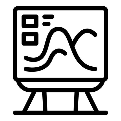 Interactive Whiteboard Displaying Statistical Charts For Business Analysis 52235591 Vector Art