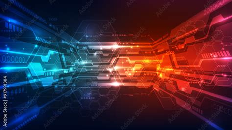 Abstract Technology Background Futuristic User Interface Vector
