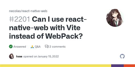 Can I Use React Native Web With Vite Instead Of WebPack Necolas React Native Web Discussion
