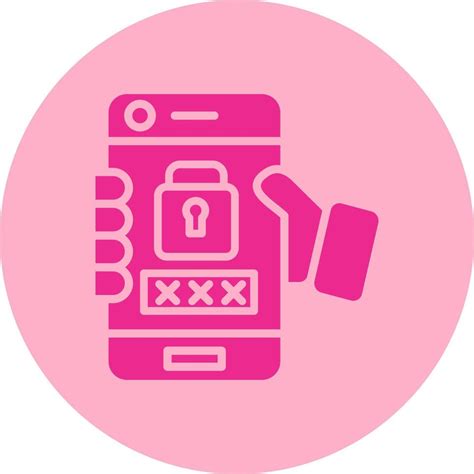 Mobile Password Vector Icon 16819669 Vector Art At Vecteezy