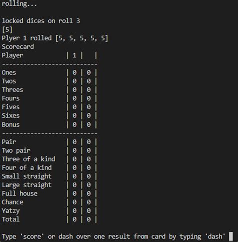 Github Devniklasnordman Object Oriented A Text Base Yatzy Game That Is Played In Python Terminal