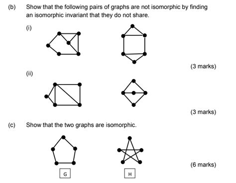 Solved B Show That The Following Pairs Of Graphs Are Not Chegg