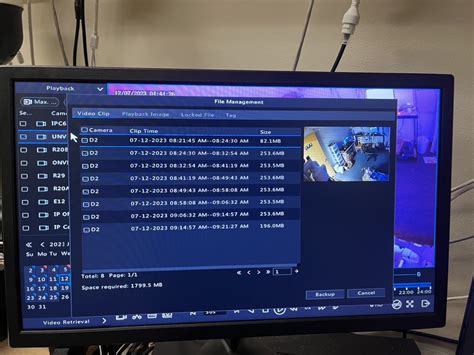 UNV Recorder Footage Backup Local GUI