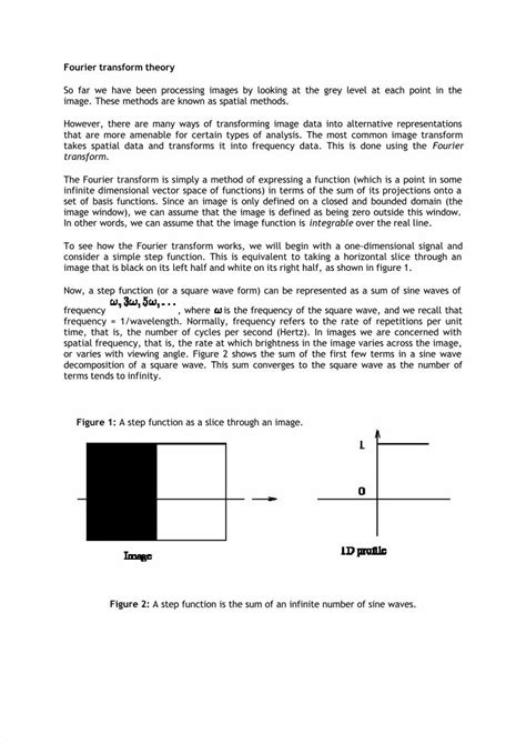 Pdf Fourier Transform Theory Dokumentips