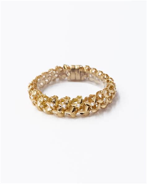 Grace Bracelet 2 Row Yellow Gold Boltenstern