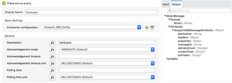 anypoint mq consume operation mule 4 mulesoft documentation