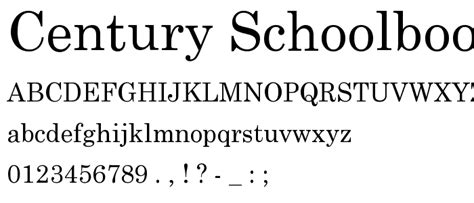 Century Schoolbook Font — Free Serif Basic Font Pickafont