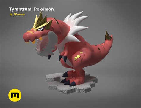 🐉 Tyrantrum Pokemon・ Stl File For 3d Printing・cults