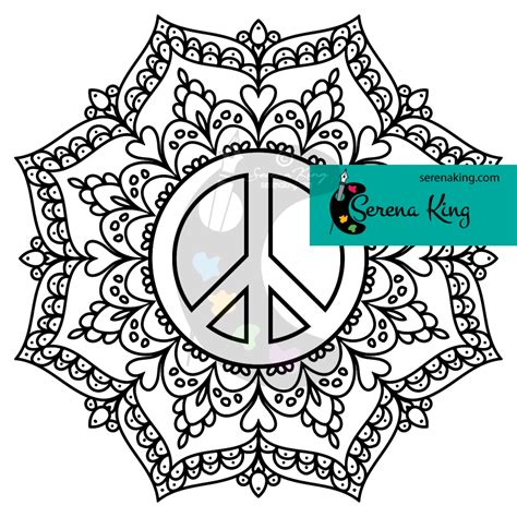 Peace Mandala Coloring Pages 2025