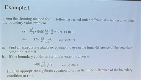 Example 1using The Shooting Method For The Following