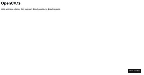 Opencv Experiments Codesandbox