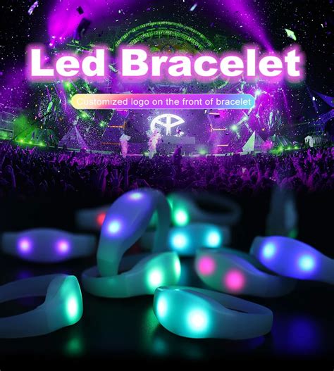 Led Flashing Light Up Bracelets Concerts Custom Led Bracelets - Buy Led ...