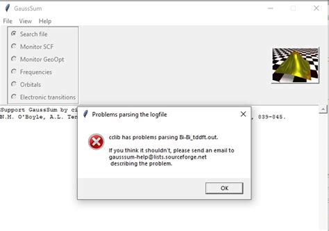 Problem Parsing Orca5 Output File In Gausssum30 · Issue 16