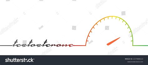 Hormone Testosterone Level Measuring Device Arrow Stock Vector Royalty