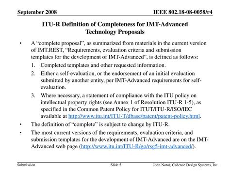 Ppt Ieee 802 18 Imt Advanced Review Process Powerpoint Presentation Free Download Id 4187578