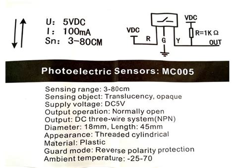 Infrared Object Detector With 3 80cm Digital Output