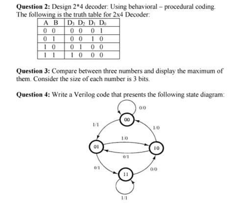Question Design Decoder Using Behavioral Chegg