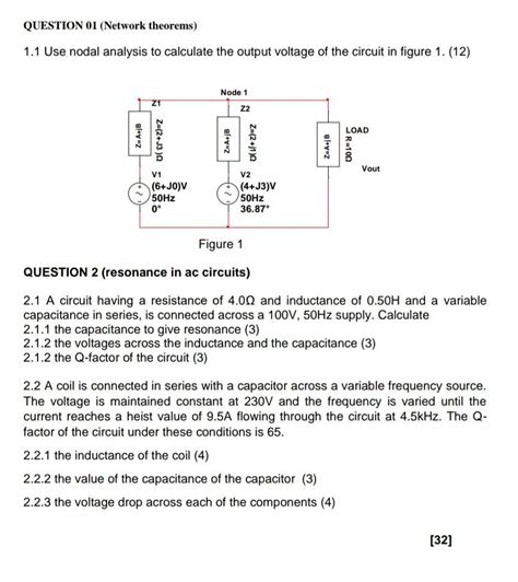 solved 1 1 use nodal analysis to calculate the output