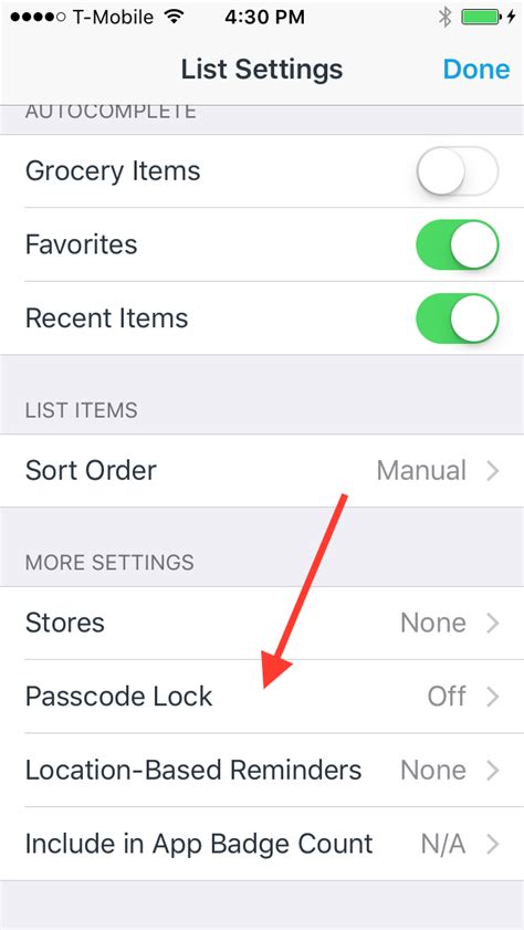 How Do I Protect A List With A Passcode Lock Anylist Help