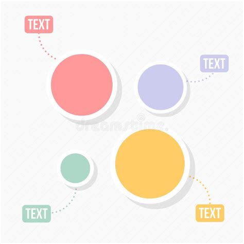 Minimal Infographic With Circles Data Visualization Comparison Vector Illustration Flat