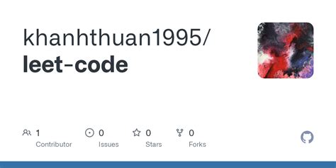 Github Khanhthuan1995leet Code