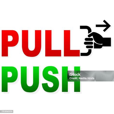 당기고 밀어 문을 엽니다 흰색 배경에 그림입니다 벡터 일러스트 레이 션 가리키기에 대한 스톡 벡터 아트 및 기타 이미지 가리키기 개념 경계 표지 Istock