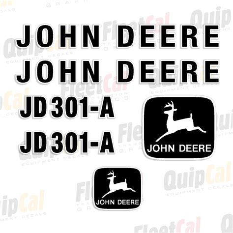 John Deere 301a Backhoe Marking Decal Set Truck And Equipment Decals