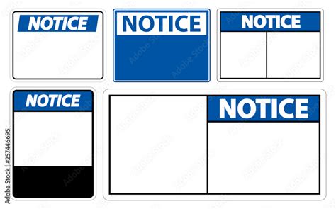 Notice Sign Template