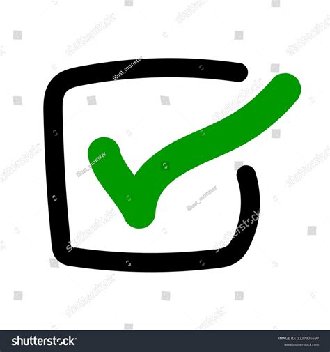 Hand Drawn Checkbox Icon Vector Stock Vector Royalty Free 2227926597