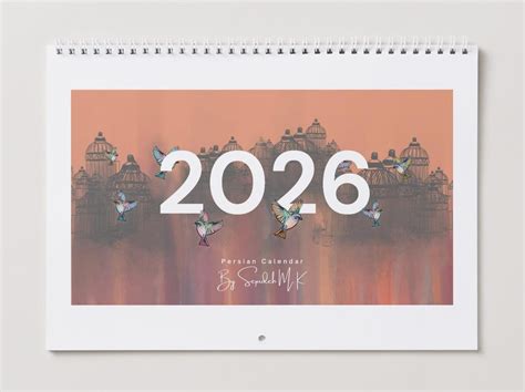 Printable Persian Gregorian Calendar 2026 Digital Farsi And English