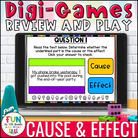 Cause And Effect Digital Review Game And Interactive Activity Fun In