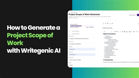 How To Write A Project Scope Using AI In Writegenic