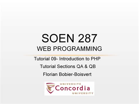 tutorial work tutorial 9 soen 287 soen 287 web programming