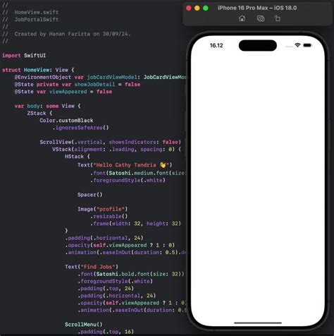 Muhammad Hanan Rafif Farizta On Linkedin Swiftui Iosdevelopment