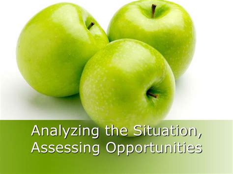 Ppt Analyzing The Situation Assessing Opportunities Powerpoint