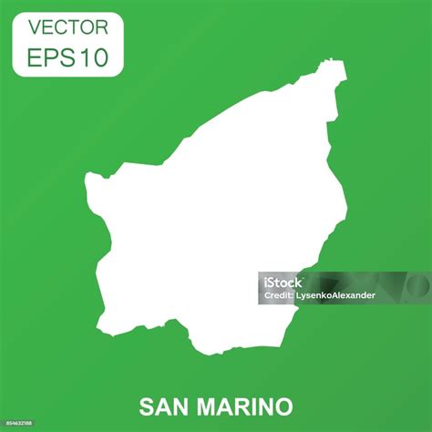 샌 마 리노 지도 아이콘입니다 비즈니스 개념 산마리노 그림 녹색 배경 벡터 일러스트입니다 경계에 대한 스톡 벡터 아트 및 기타 이미지 Istock