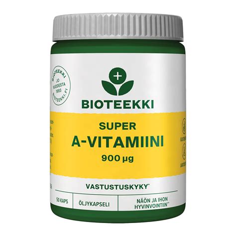Super A Vitamiini 50 Kaps Bioteekki Vitaravinne