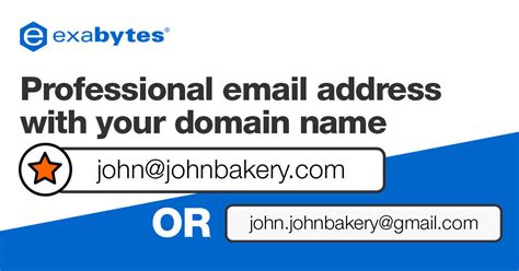 professional email address with your domain name exabytes my
