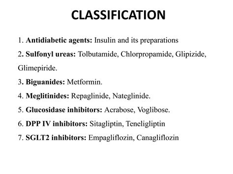 Classification Of Antidiabetic Agentspdf