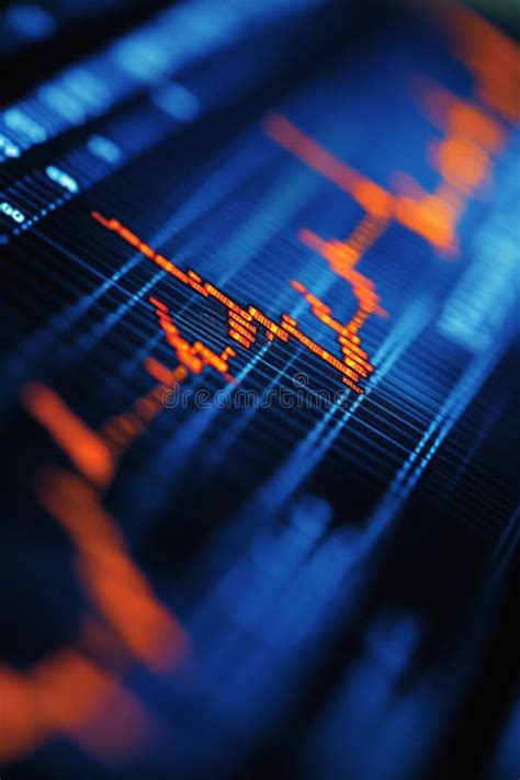 The Digital Graph Displays Market Trends With Orange Lines For Trading Activity Set Against A